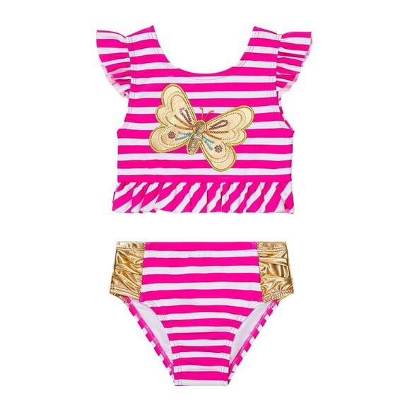 Flapdoodles | Swim | Flapdoodles Girls Sea Sun Sand Crop Peplum 2pc ...